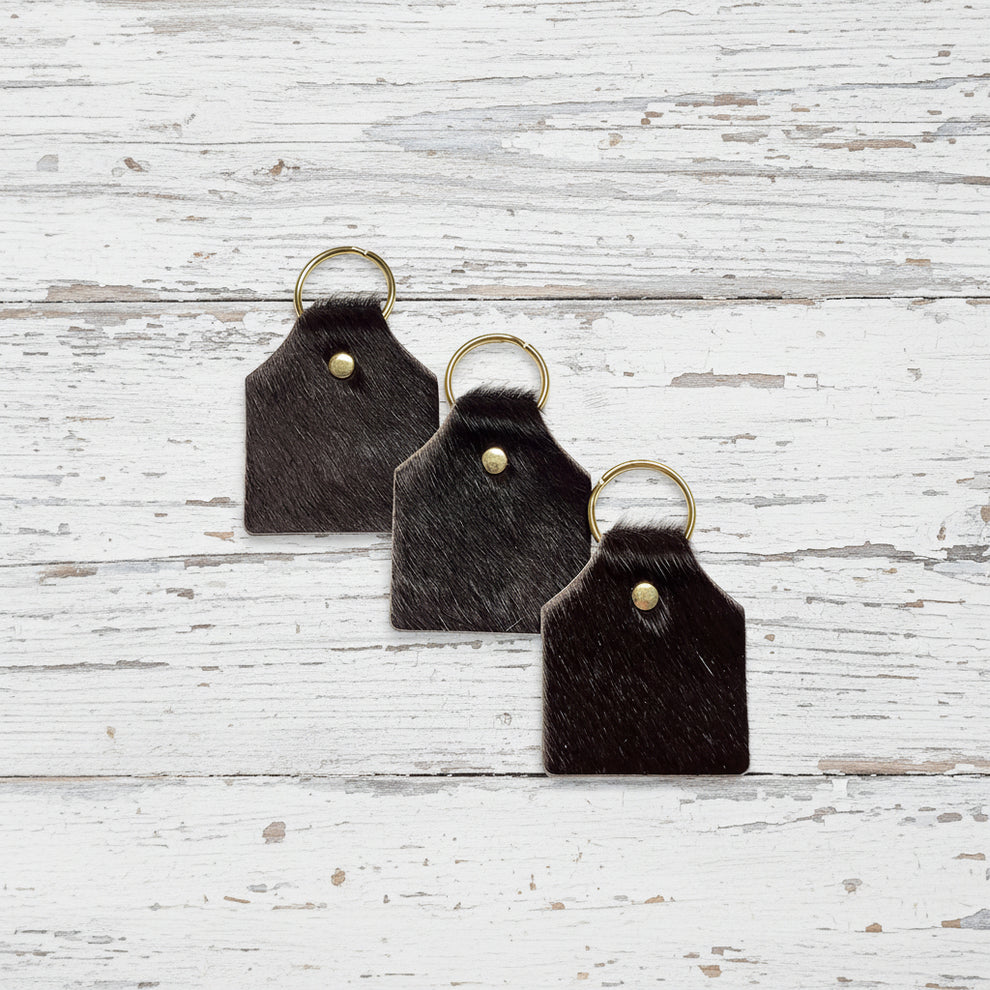 Cow Tag Keychain – Hoofbeat Designs Leather Co.