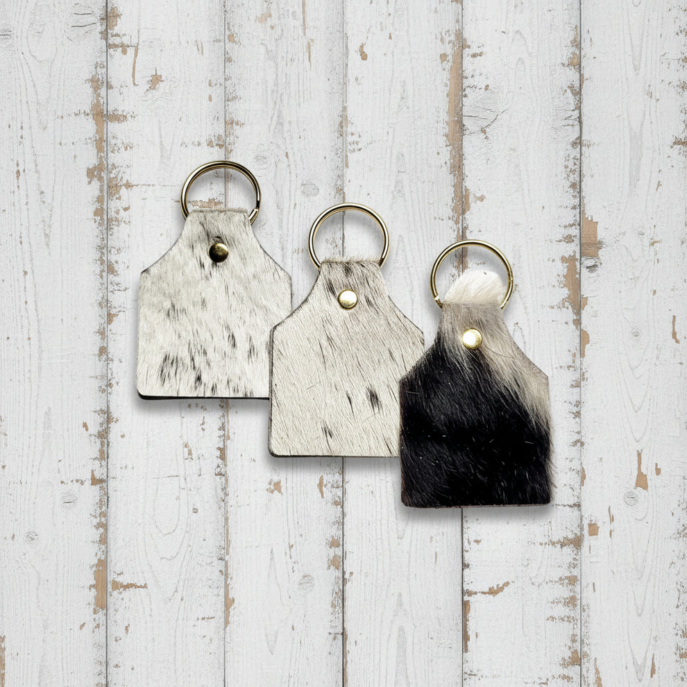Cow Tag Keychain – Hoofbeat Designs Leather Co.